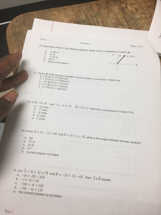Solved Vector A is shown in the following diagram. What is | Chegg.com