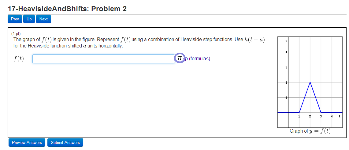 Solved The graph of f(t) is given in the figure. Represent | Chegg.com