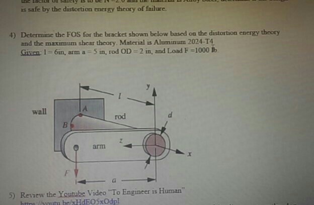 Solved Is safe by the distortion energy theory of failure. | Chegg.com