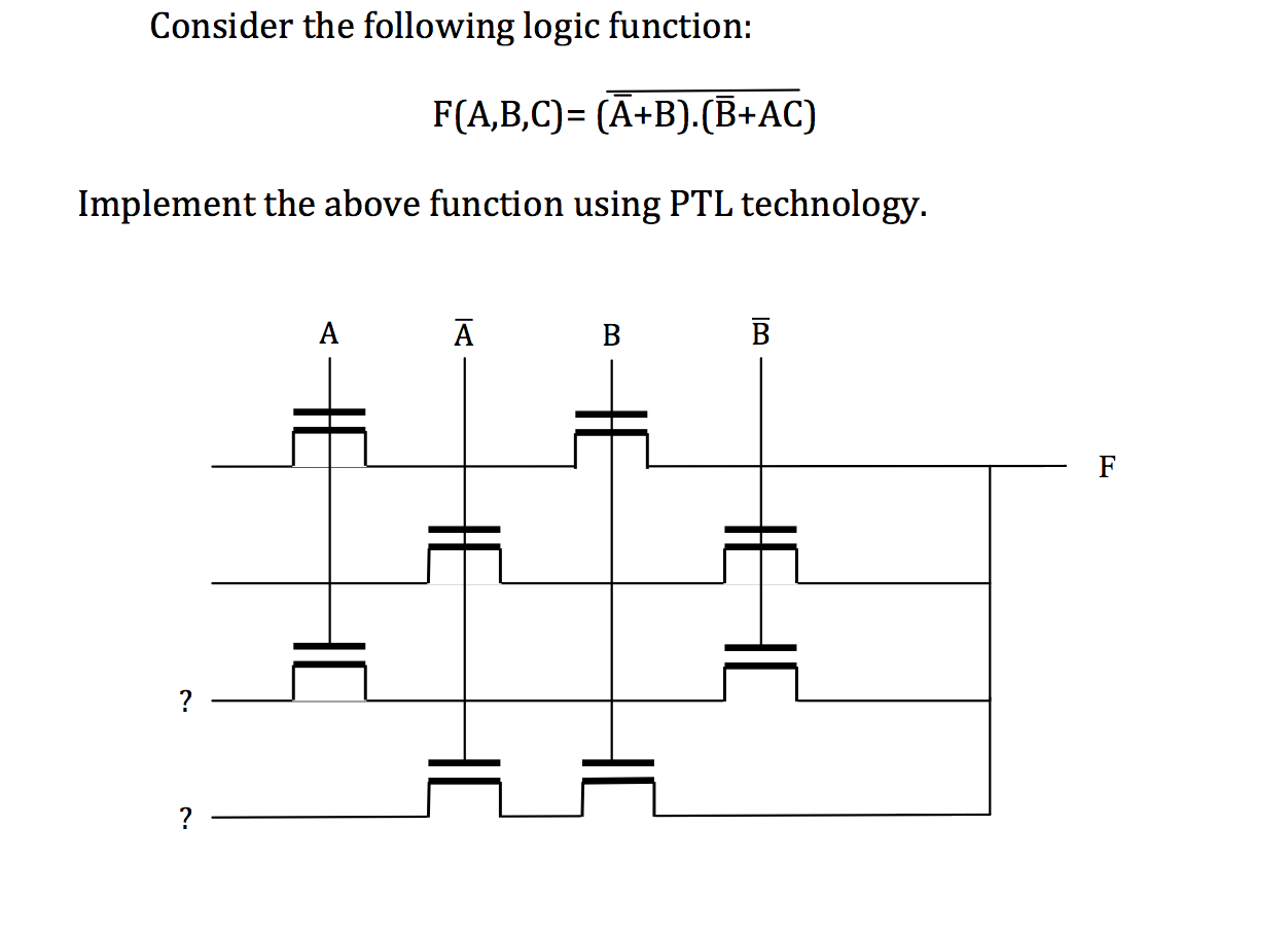 Solved Consider the following logic function: F(A,B,C)= | Chegg.com