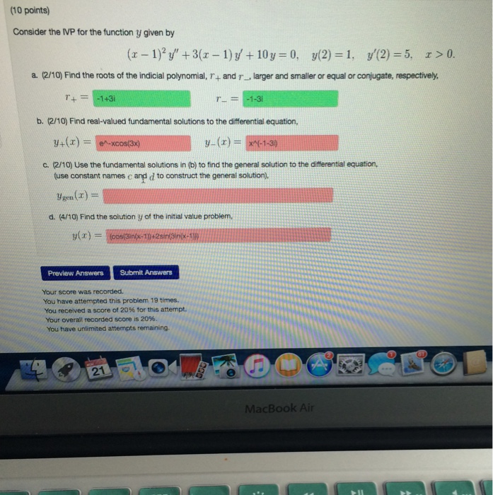 Solved Consider the IVP tor the function y given by Find the | Chegg.com