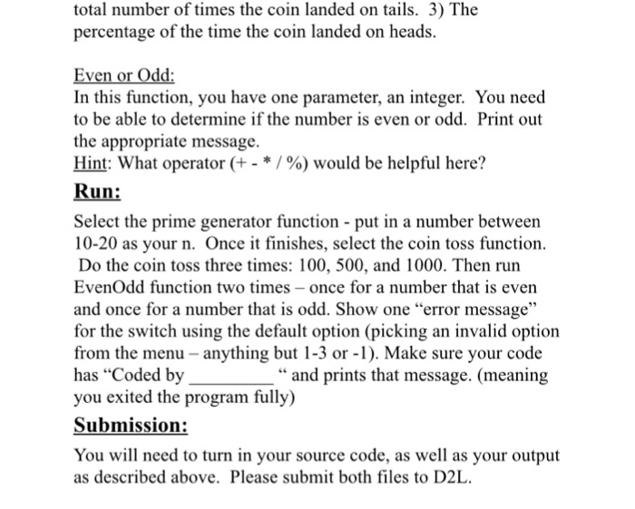 Solved Lab 6 Functions L Objectives Make Use Of Multiple 3580