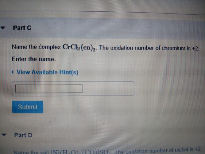 Solved Naming Coordination Compounds Course ConstantsI | Chegg.com