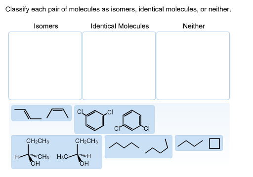 Solved Classify each pair of molecules as isomers, identical | Chegg.com
