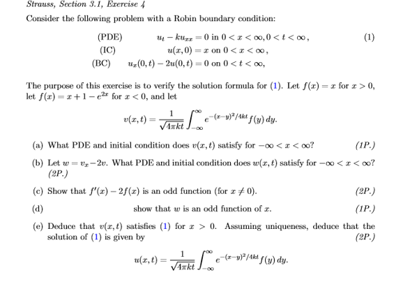 Solved Strauss, Section 3.1, Exercise 4 Consider the | Chegg.com