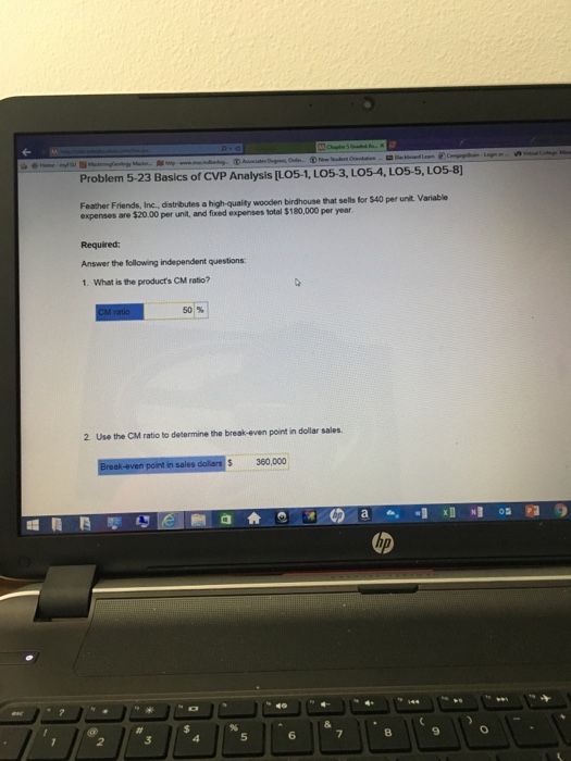 Solved Problem 5-23 Basics of CVP Analysis LO5-1, LO5 3, | Chegg.com