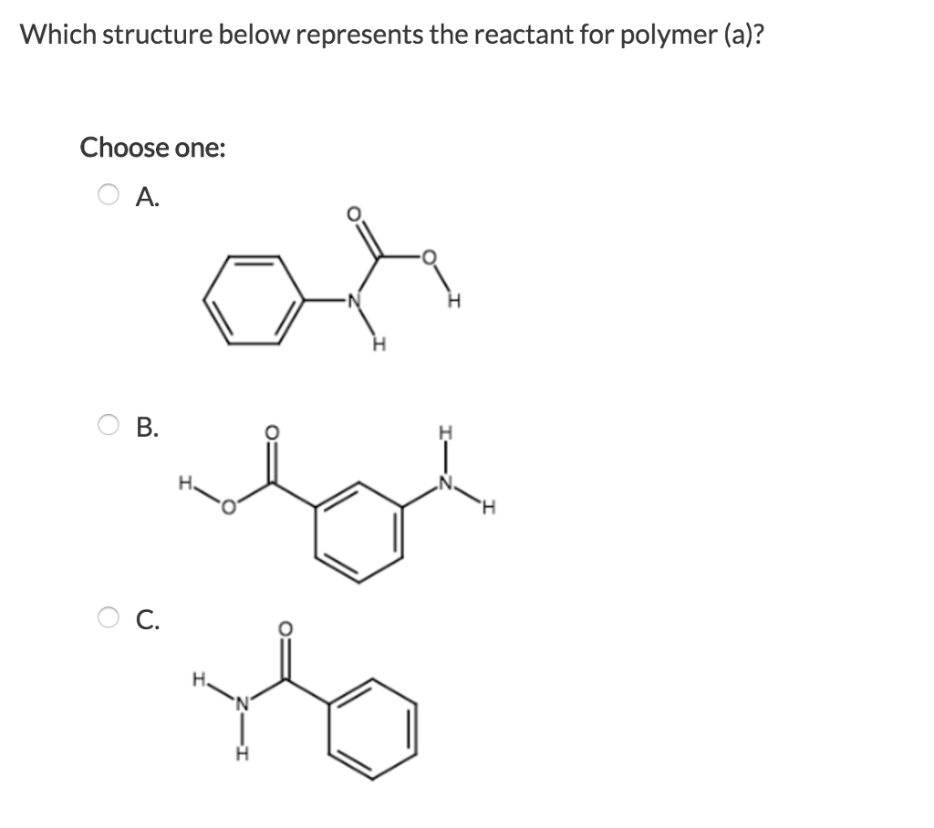 Solved Identify the reactants in the polymerization | Chegg.com