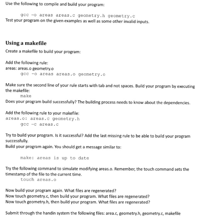Solved Splitting into multiple files You are to create a | Chegg.com