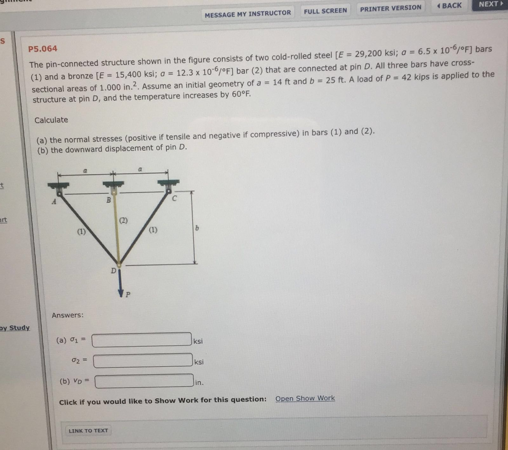 Solved The pin-connected structure shown in the figure | Chegg.com Solved The pin-connected structure shown in the figure | Chegg.com