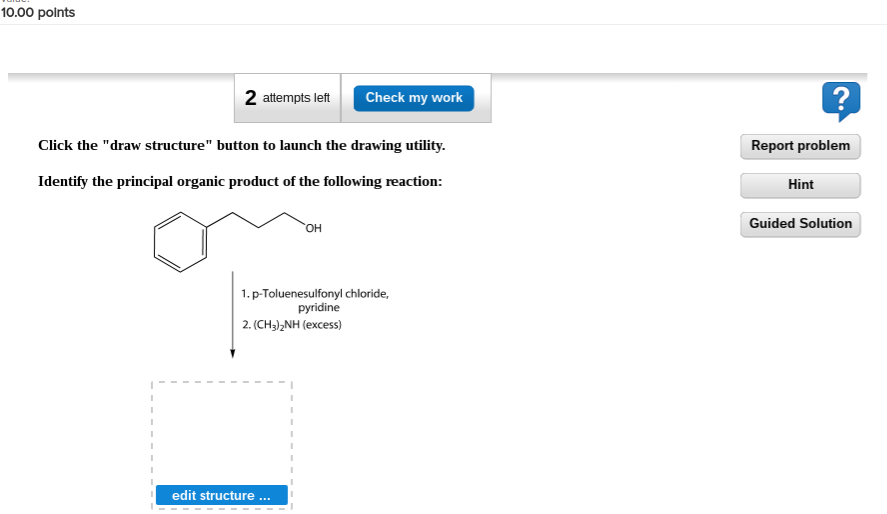 Solved Identify the principal organic product of the | Chegg.com