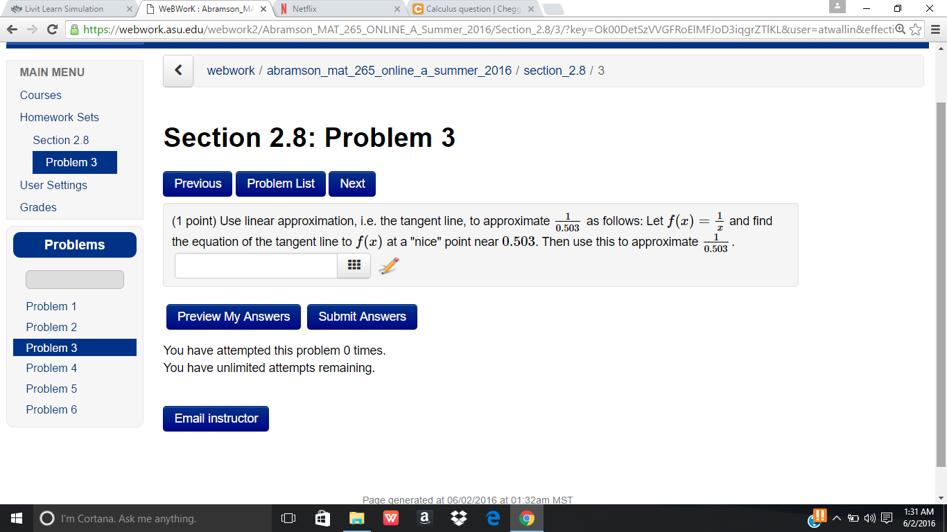 Solved Use Linear Approximation Ie The Tangent Line To 