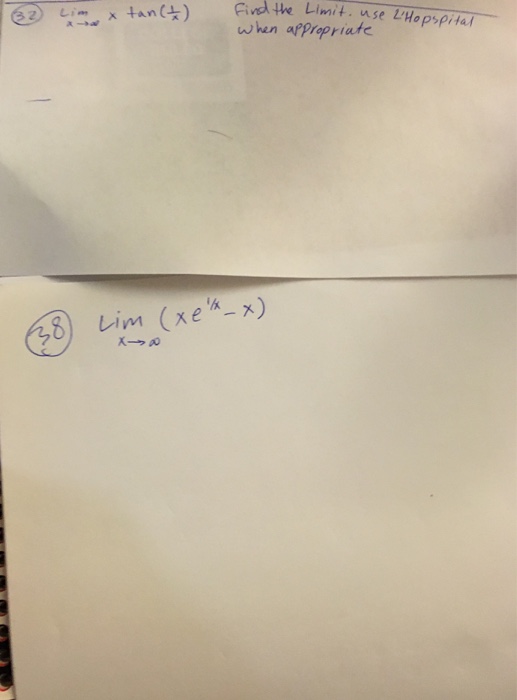 Solved lim_x rightarrow infinity x tan (1/x) Find the limit | Chegg.com