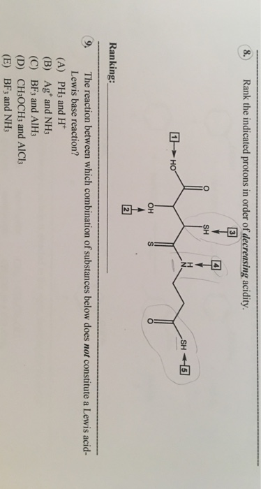 Solved 1. Identify the most acidic and least acidic | Chegg.com