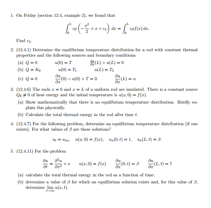 Solved 1. On Friday (section 12.4, example 2), we found that | Chegg.com