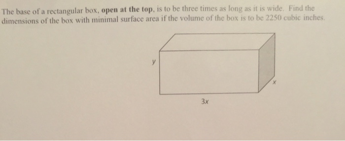 Solved The base of a rectangular box, open at the top, is to | Chegg.com