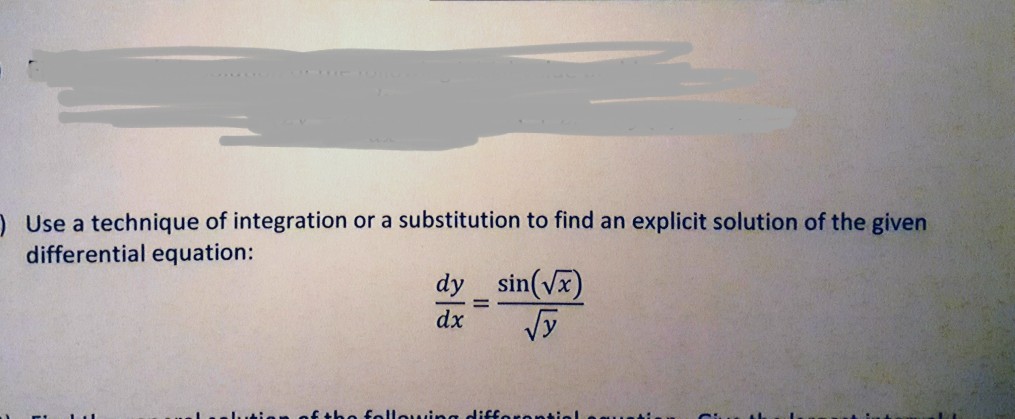 Solved Use a technique of integration or a substitution to | Chegg.com