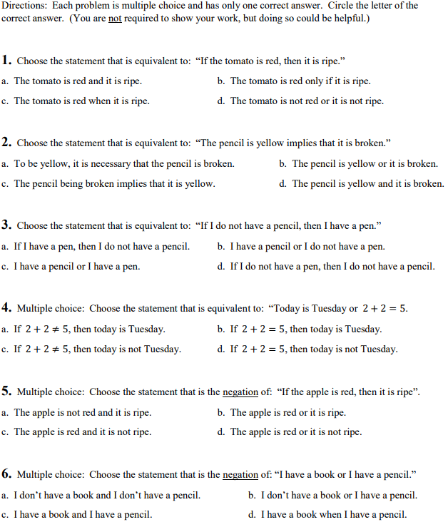 Solved Directions Each Problem Is Multiple Choice And Has Chegg