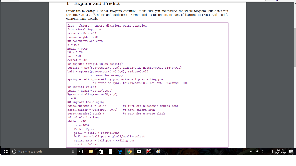 A Spring-Mass System: Part 1 Objectives We have seen | Chegg.com