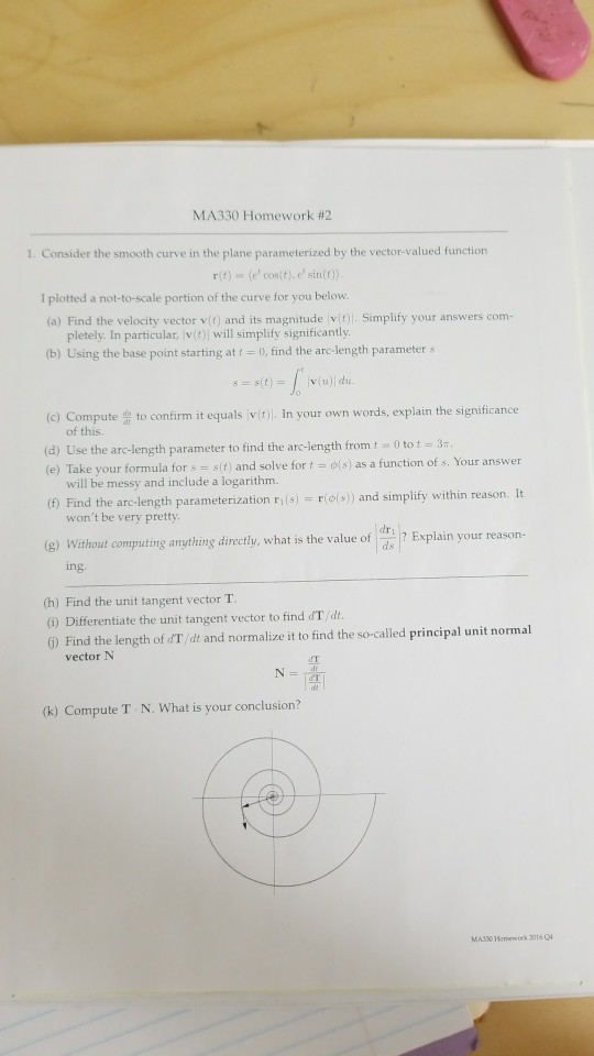 Solved Consider the smooth curve in the plane parameterized | Chegg.com