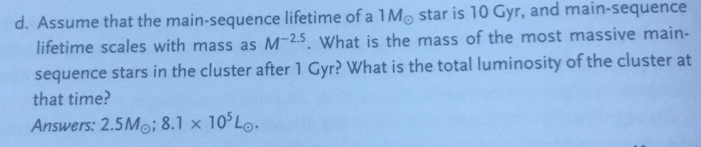 Solved 1. Consider a newly formed globular cluster, with a | Chegg.com
