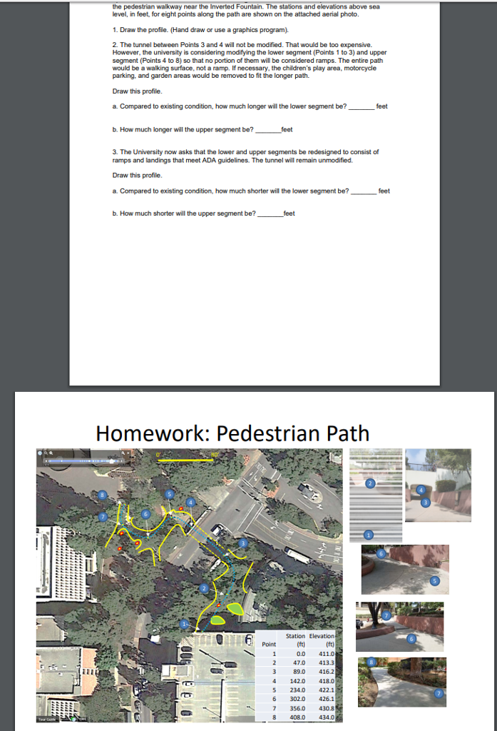 A pedestrian path on the UCLA campus leads from the | Chegg.com