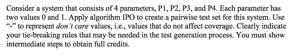 Solved Consider a system that consists of 4 parameters, P1, | Chegg.com