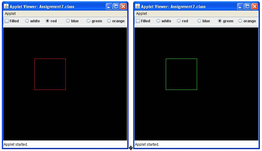 Write a Java program that constructs an Applet. The | Chegg.com