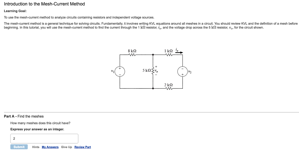 Solved Introduction to the Mesh-Current Method Learning | Chegg.com