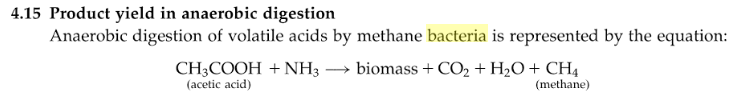 Solved 4.15 Product yield in anaerobic digestion Anaerobic | Chegg.com