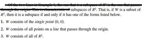 Solved subspaces of R2. That is, if W is a subset of R2, | Chegg.com