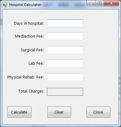 Solved Hospital Charges Create an application that | Chegg.com