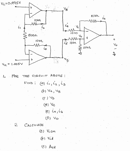 Solved 6.95v ioa ti Vb 10k - Iow2 FIND a) ,2,s e) ia,i | Chegg.com