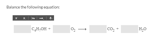 Solved Balance the following equation: Co2 H20 C4HOH | Chegg.com