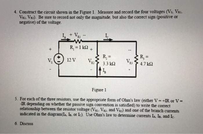 Solved Lab Experiment 1 Resistors and Circuit Construction | Chegg.com