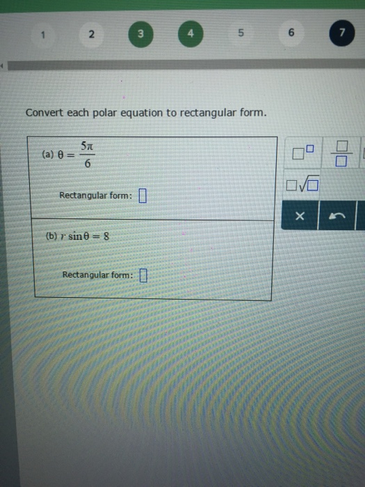 Solved Convert each polar equation to rectangular form. | Chegg.com