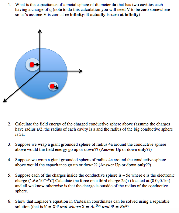 Solved 1. What is the capacitance of a metal sphere of | Chegg.com