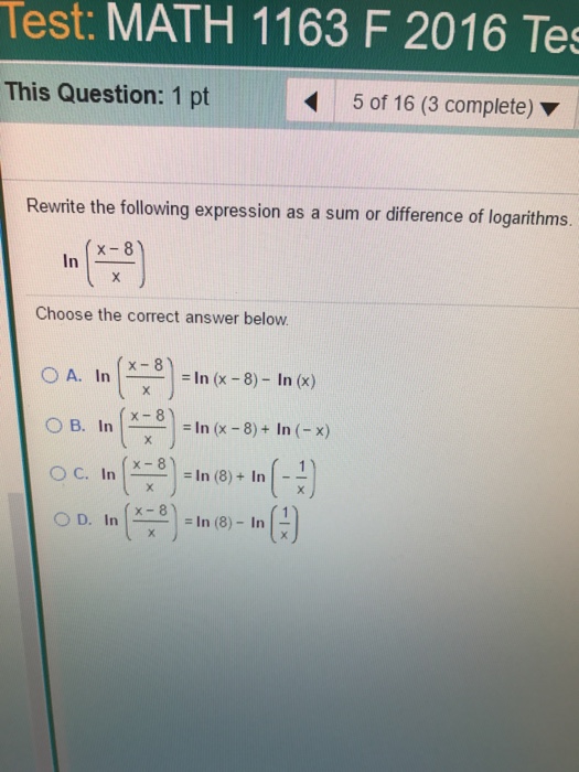 Solved Rewrite the following expression as a sum or | Chegg.com