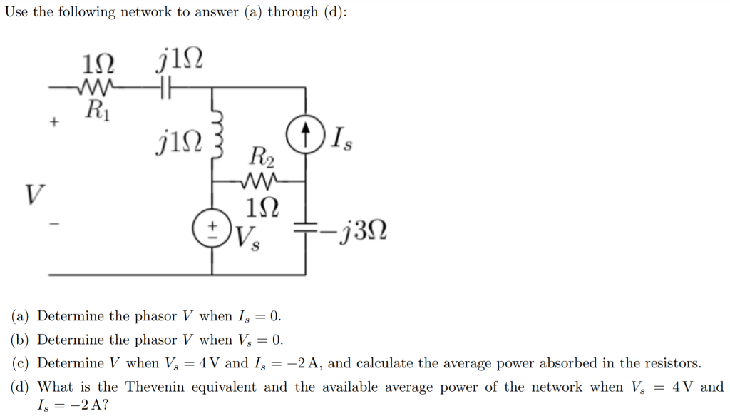 Solved Use the following network to answer (a) through (d): | Chegg.com
