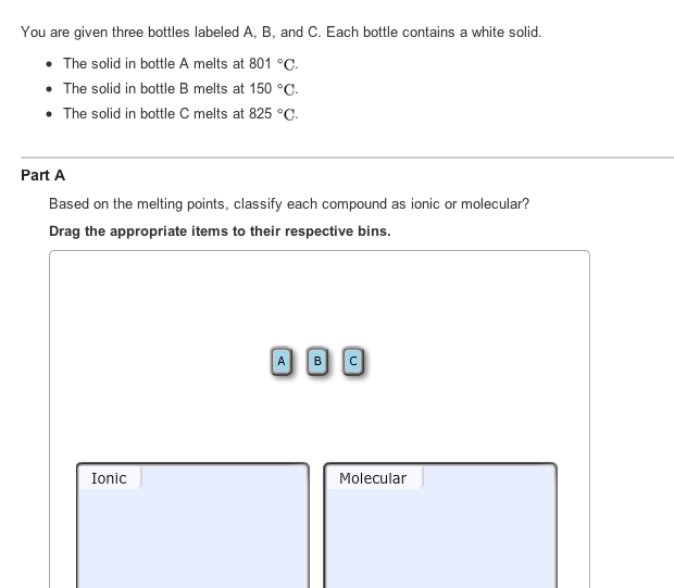 Solved You are given three bottles labeled A, B, and C. Each | Chegg.com