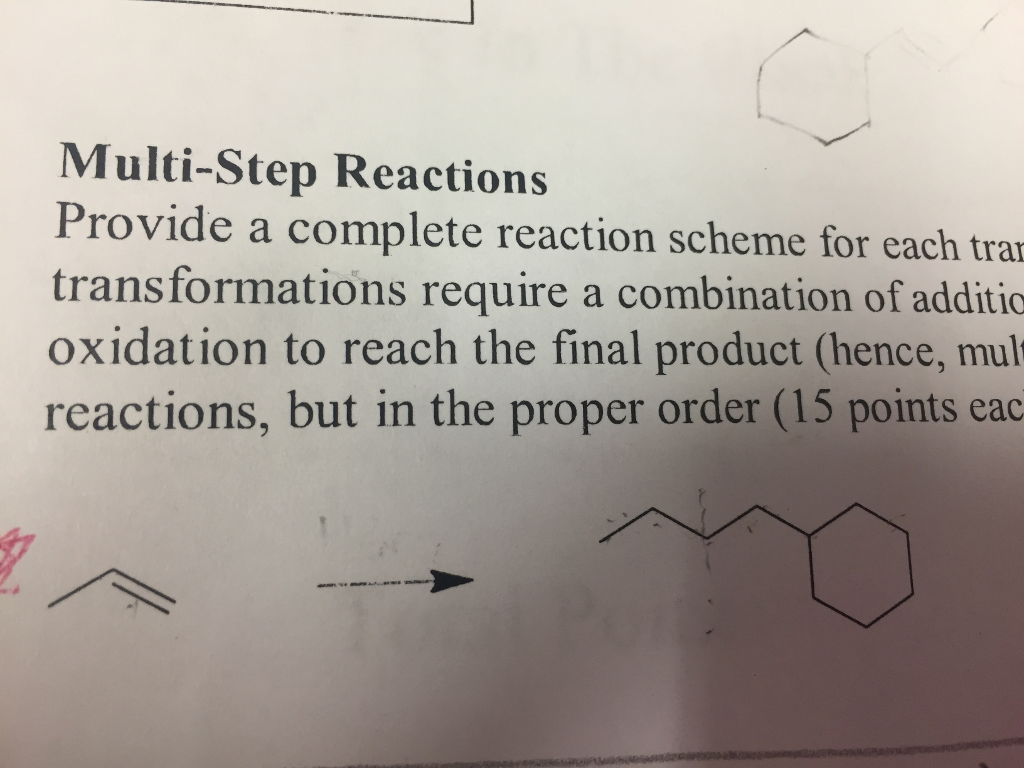 Solved Multi-Step Reactions Provide a complete reaction | Chegg.com