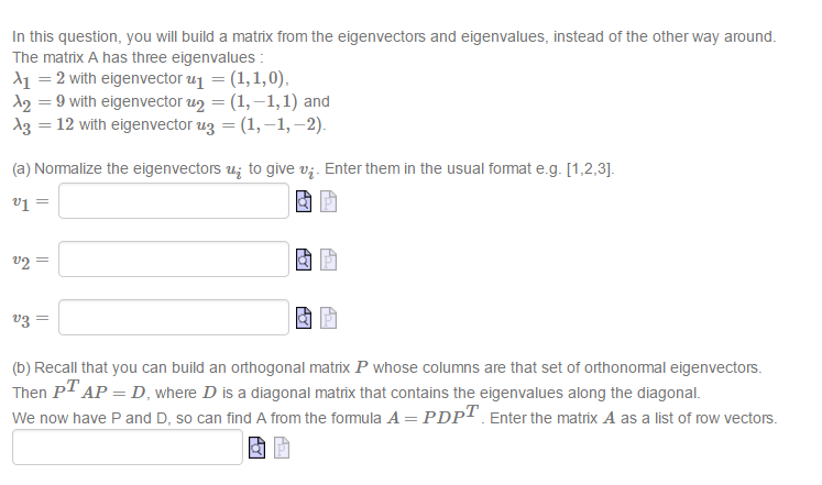 Solved In this question, you will build a matrix from the | Chegg.com