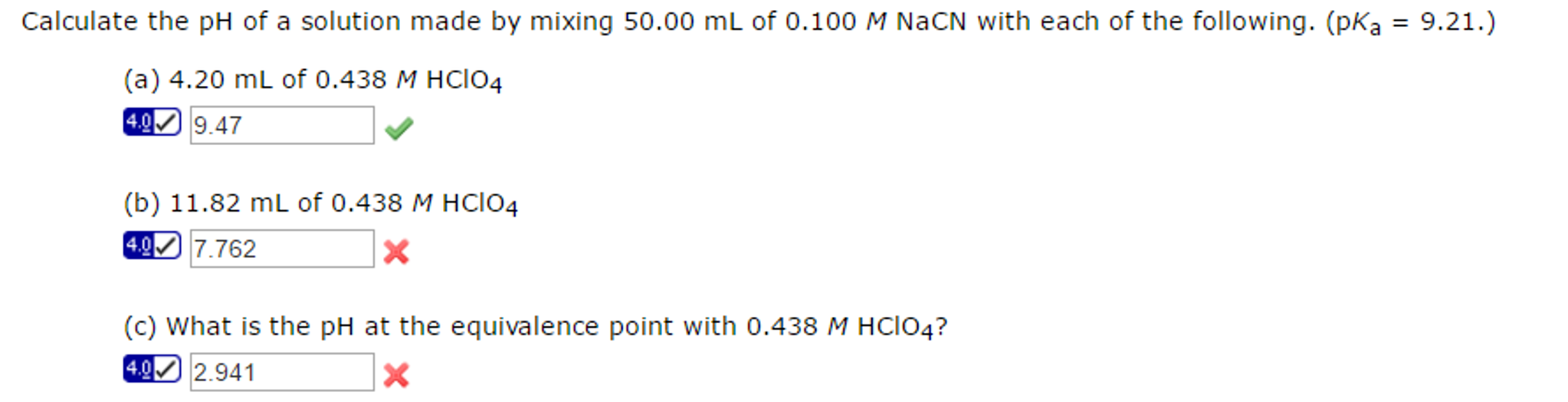 Solved Calculate the pH of a solution made by mixing 50.00 | Chegg.com