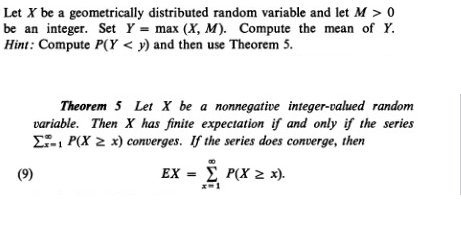 Solved Let x be a geometrically distributed random variable | Chegg.com