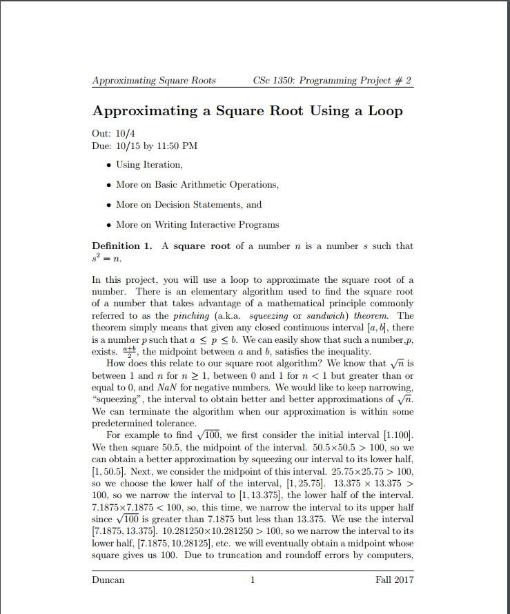Solved Approximating Square Roots Approximating a Square | Chegg.com
