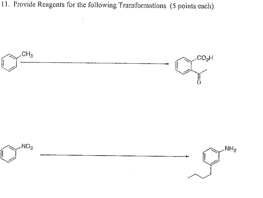 Solved Provide Reagents for the following Transformations. | Chegg.com
