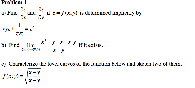 Solved Find partial differential z/partial differential x | Chegg.com