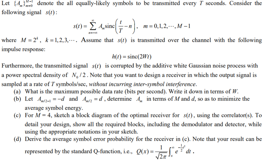 Let {Adenote theall equally-likely symbols to be | Chegg.com