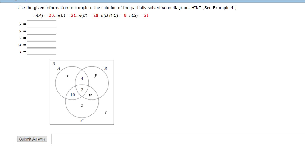 Solved Use the given information to complete the solution of | Chegg.com