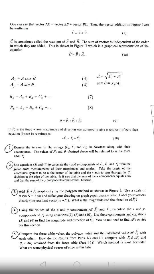 One can say that vector AC , vector AB + vector BC. | Chegg.com