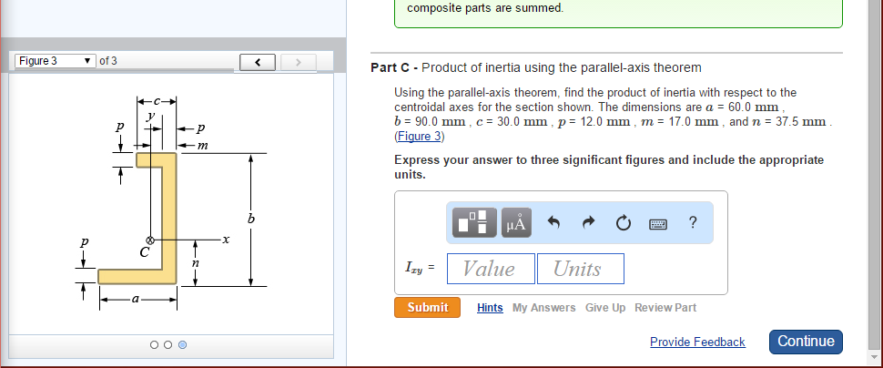 Solved Using the parallel-axis theorem, find the product of | Chegg.com